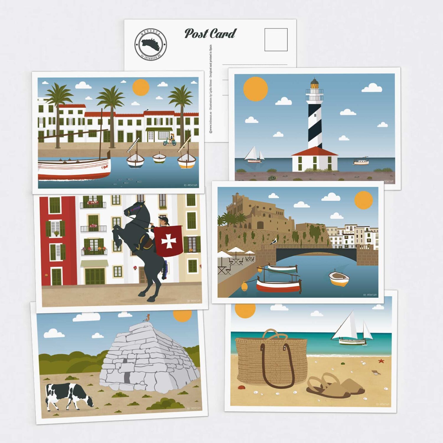 Postales Vintage de Menorca (Pack de 6) - IntheSun, art prints & chic ...
